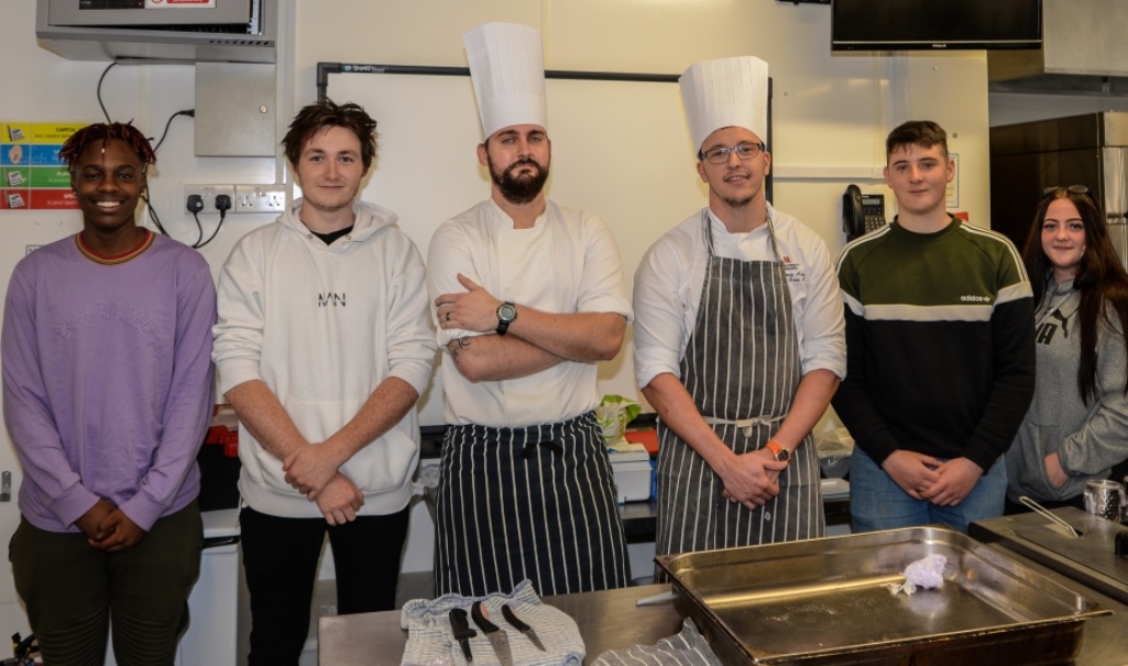 Catering students treated to kitchen skills demo | Gower College Swansea