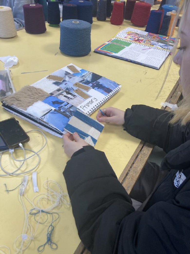 Students enjoy textiles workshop | Gower College Swansea
